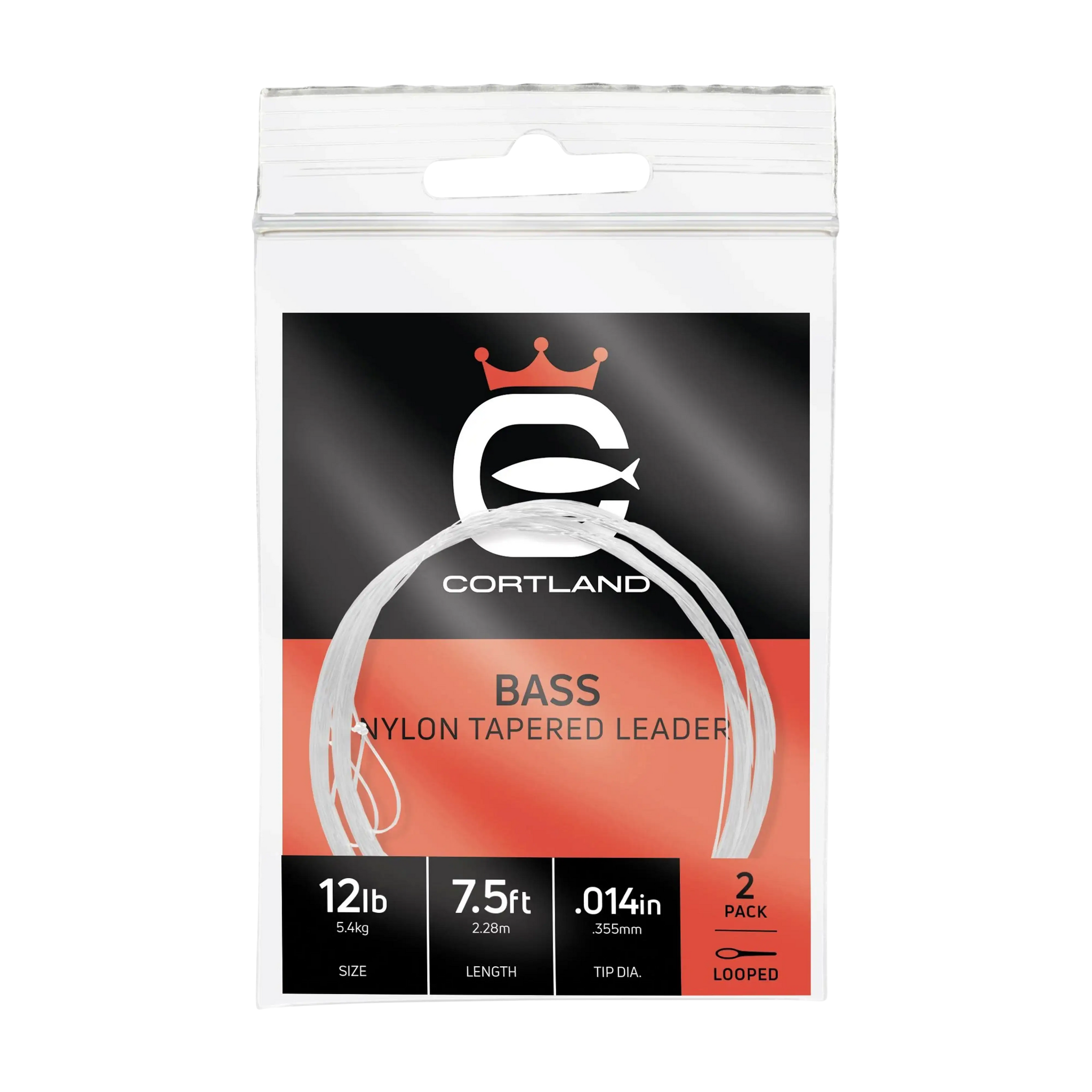 Cortland Line Bass Nylon Tapered Fly Leaders