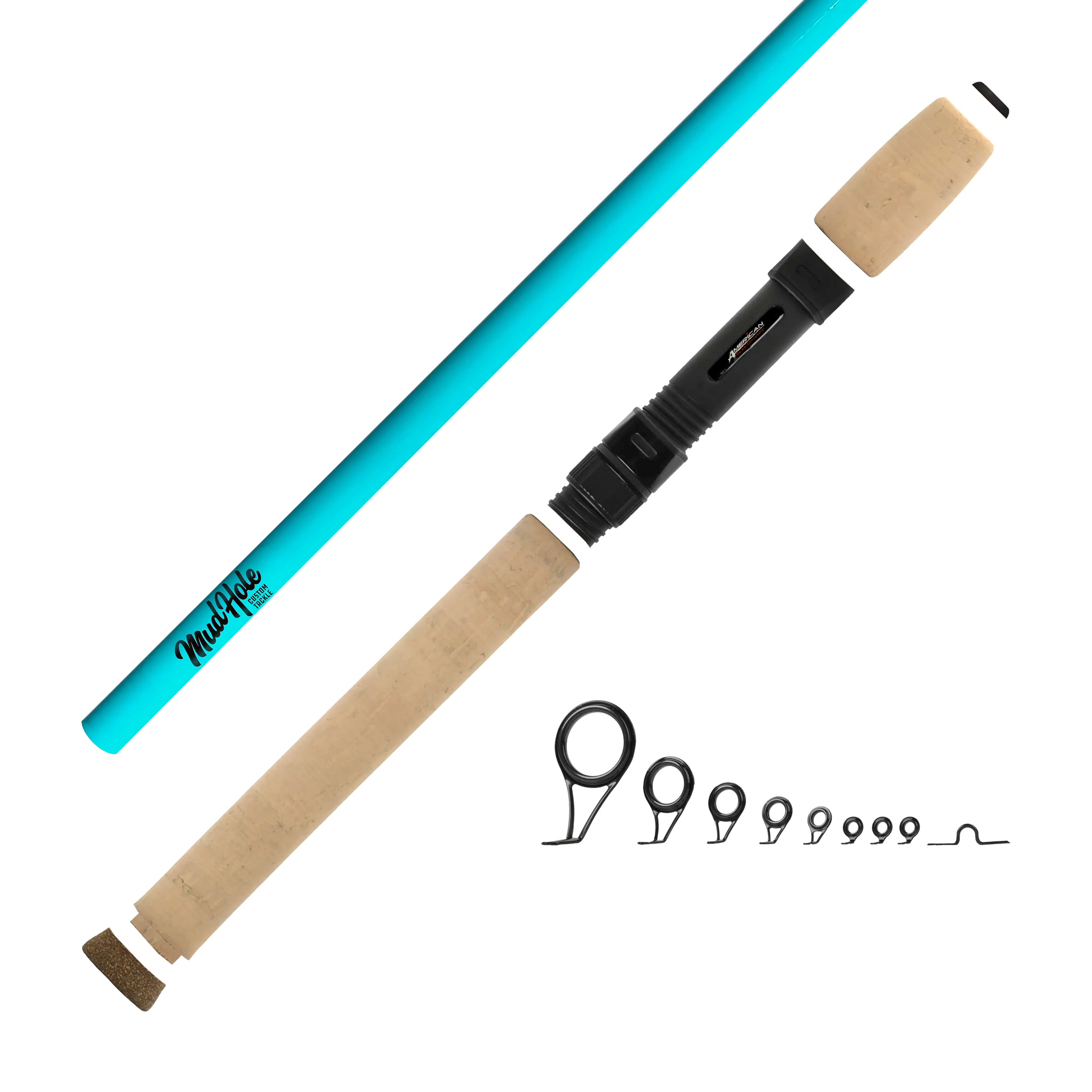 Mud Hole 7'0" Light 2-Piece Color Spinning Rod Kits