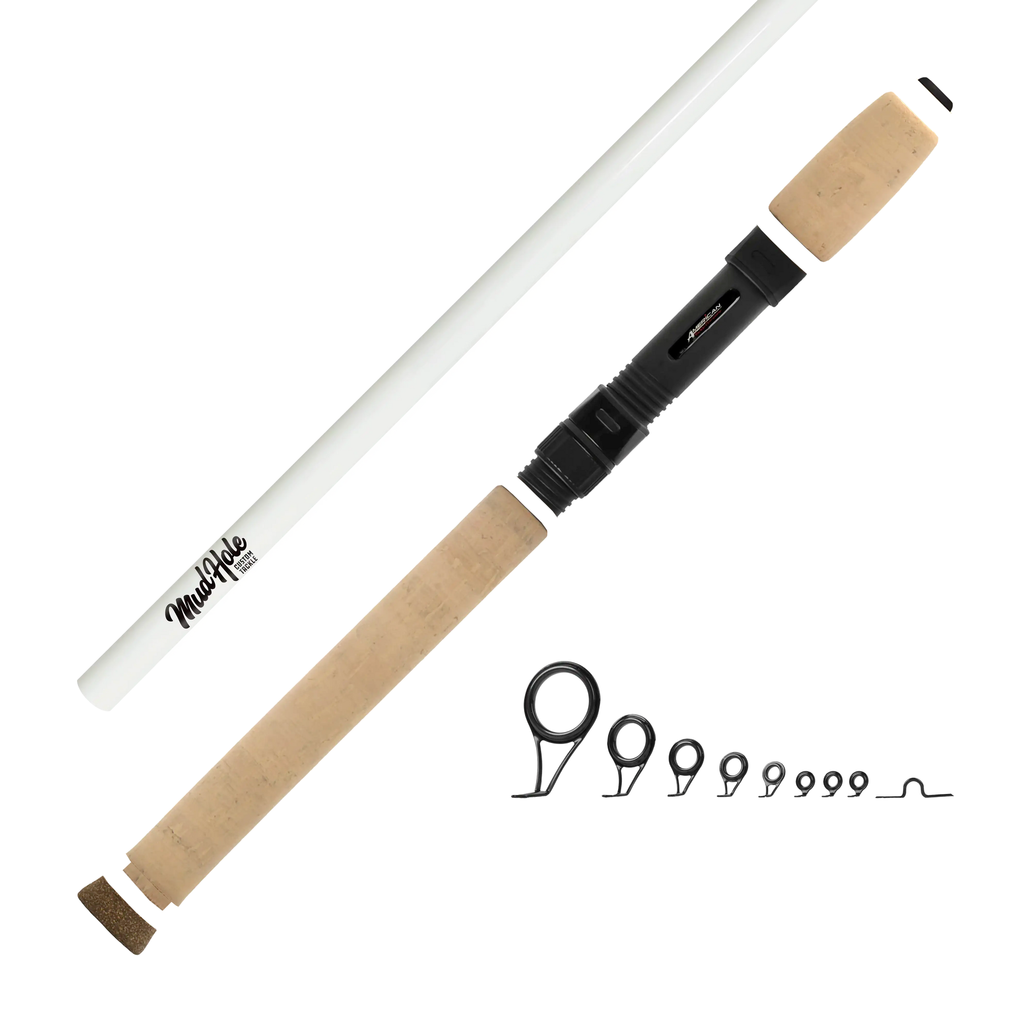 Mud Hole 6'6" Ultralight 2-Piece Color Spinning Rod Kits