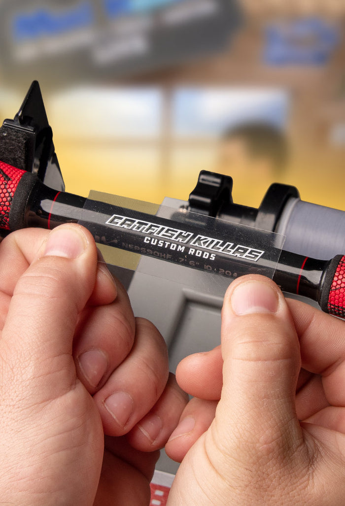 Custom Fishing Rod Decals - Free Shipping | MudHole.com