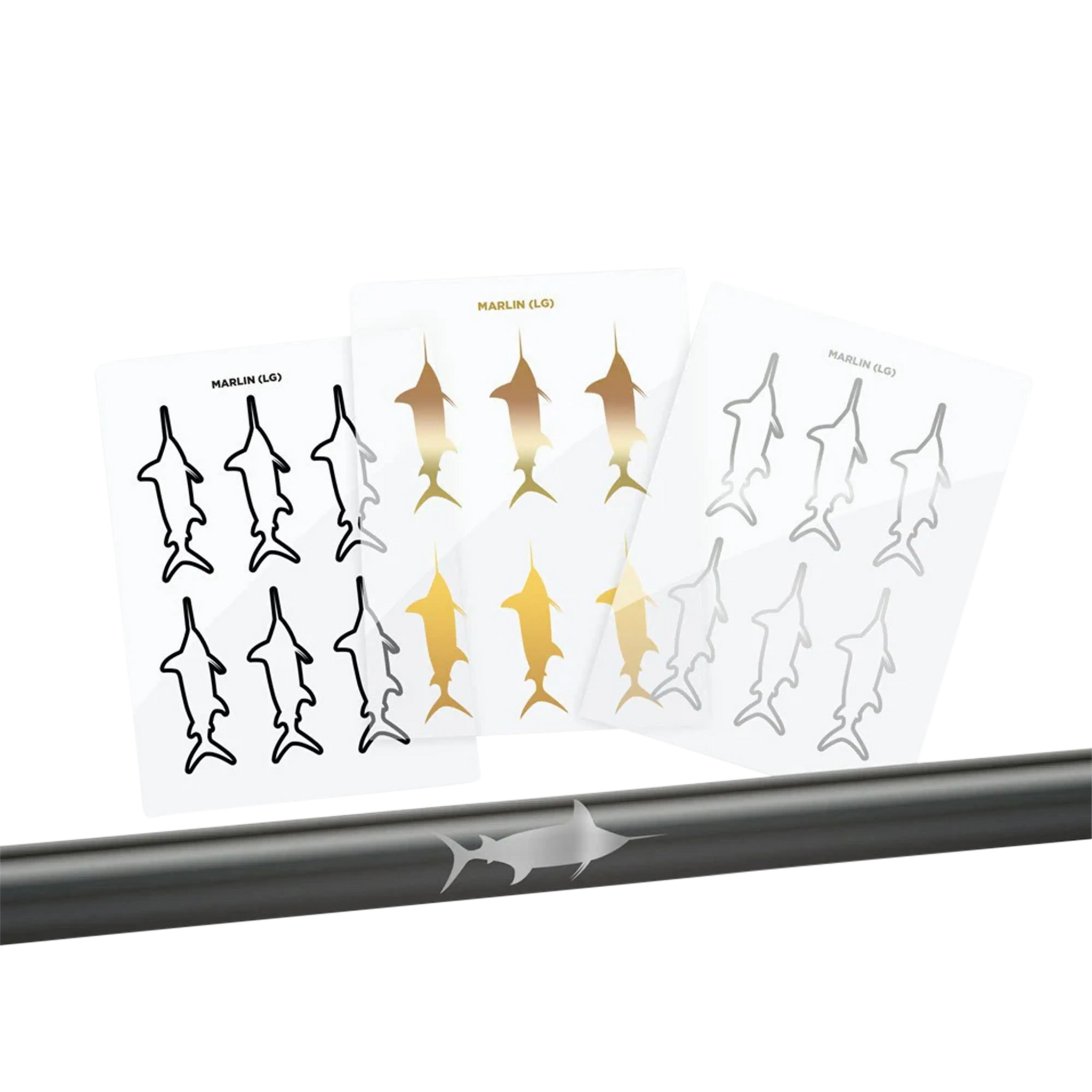 Mud Hole Marlin Silhouette Rod Decals - Peel & Stick