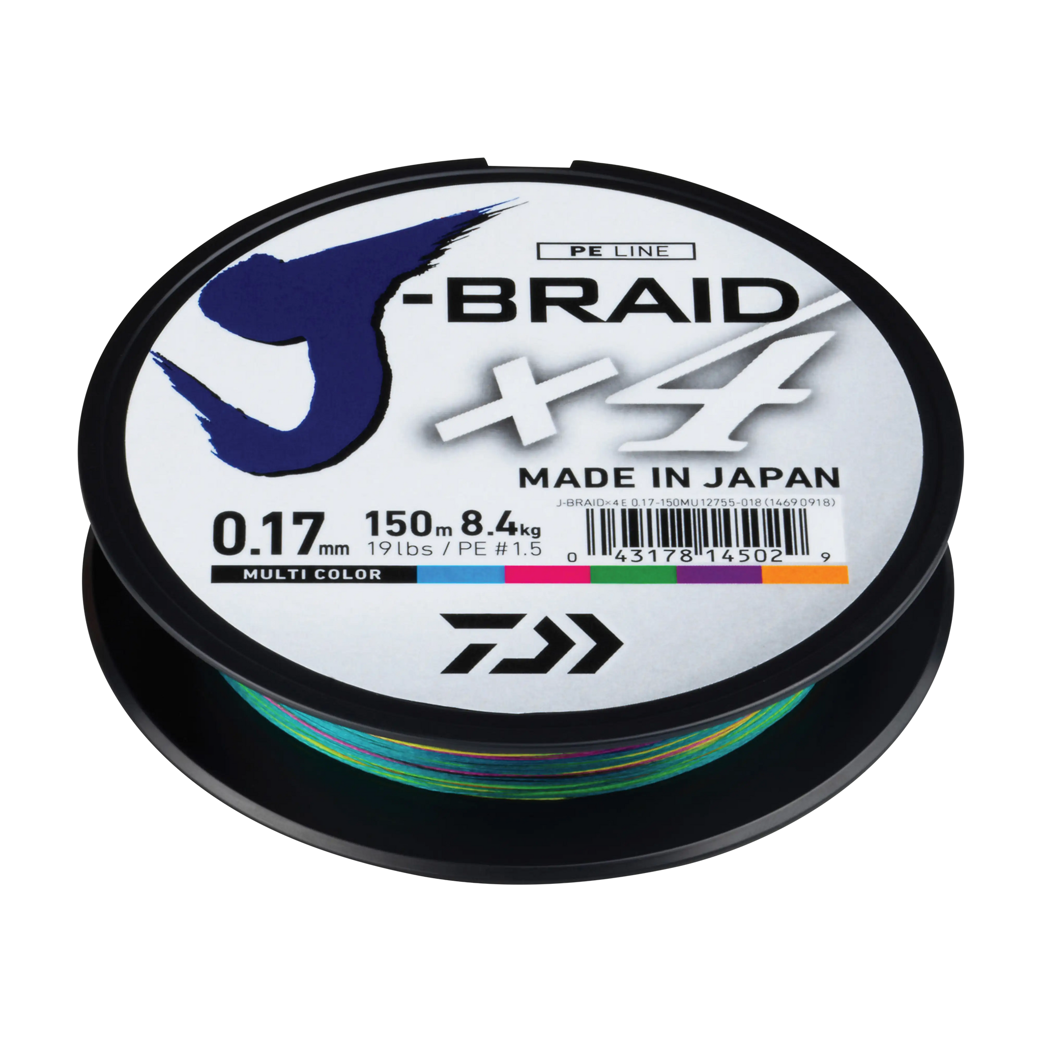 Daiwa J-BRAID x4 Multi Color Braided Fishing Line