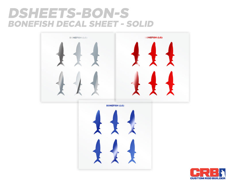 Bonefish Silhouette Rod Decals - Peel & Stick