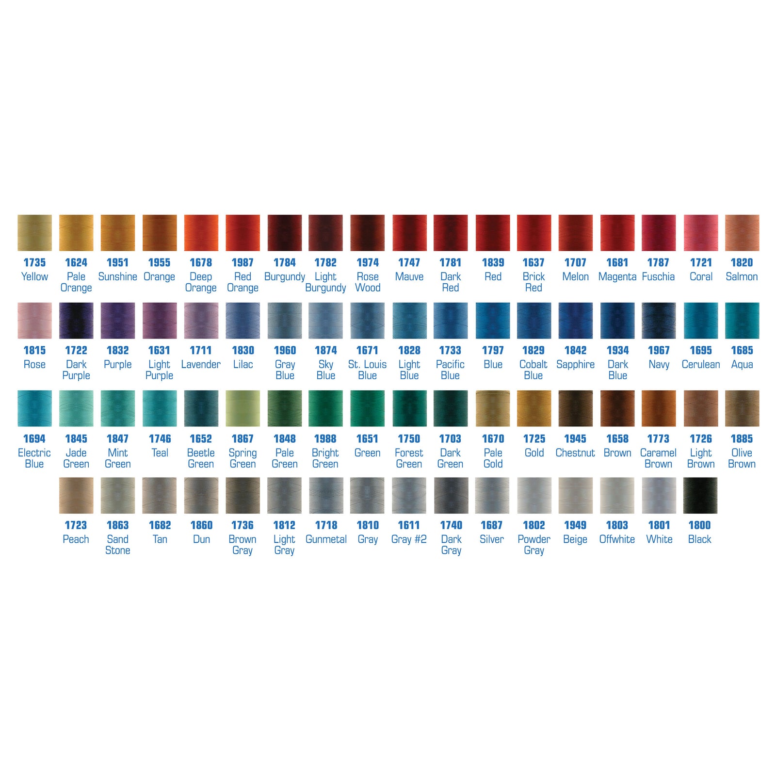 Madeira Polyneon Thread – Size A Equivalent, 1100 Yds Spool