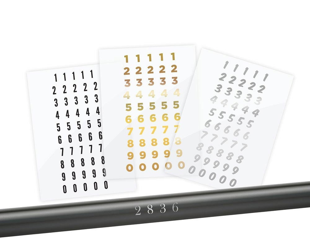 Numeric Rod Decals - Peel & Stick Numbers