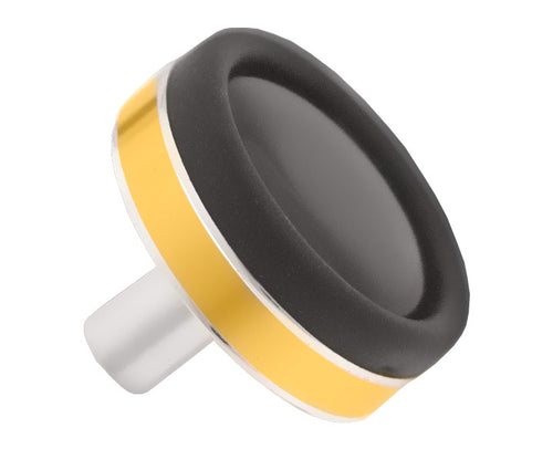 Rubber Butt Cap with Designer Aluminum Trim