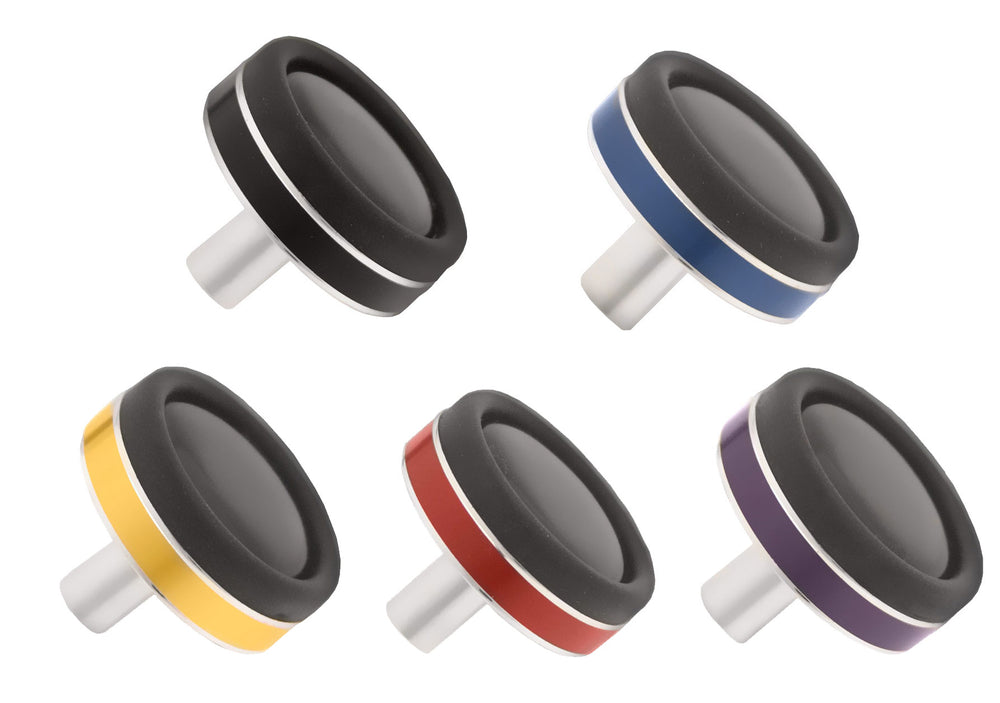 Rubber Butt Cap with Designer Aluminum Trim