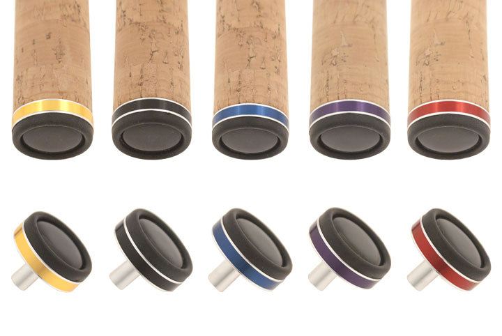 Rubber Butt Cap with Designer Aluminum Trim