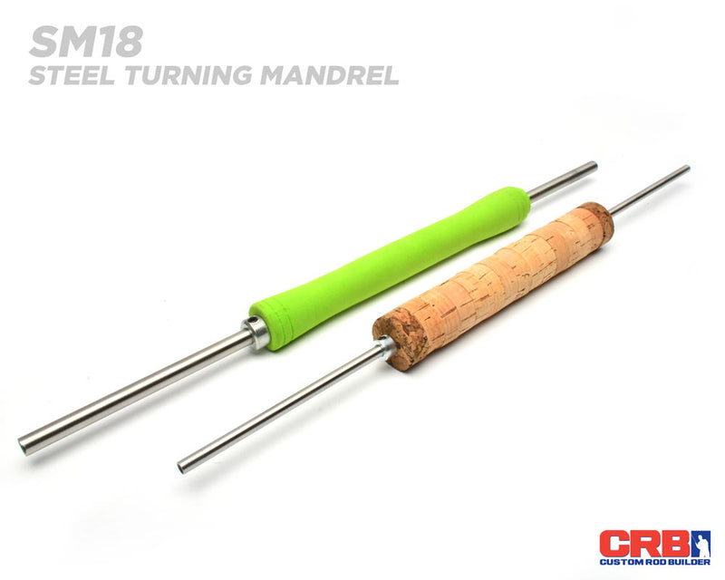 CRB Steel Turning Mandrels – 18" with Collars (1/4", 5/16", 3/8", 7/16